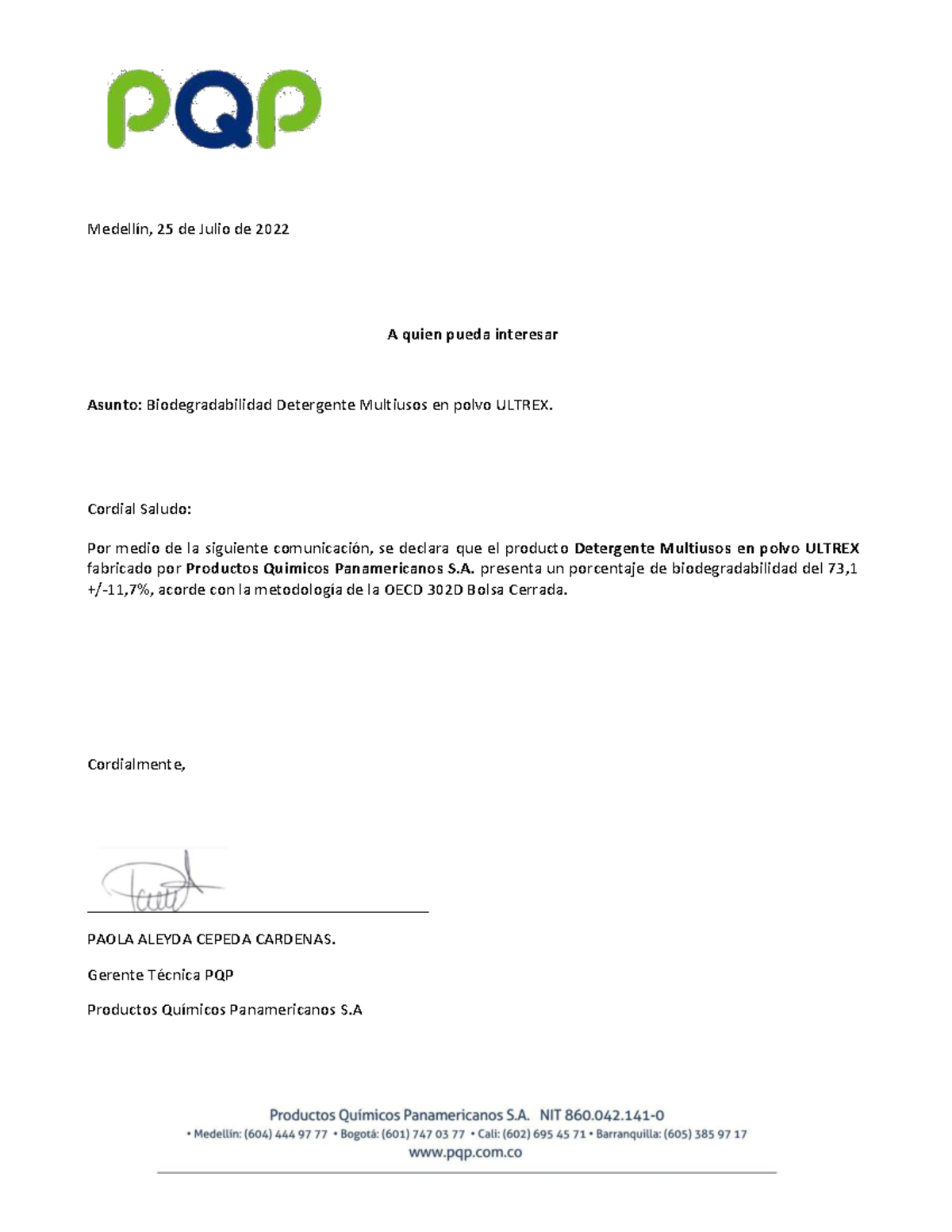 Ficha Técnica: Detergente Multiusos en Polvo ULTREX - PQP Profesional ...