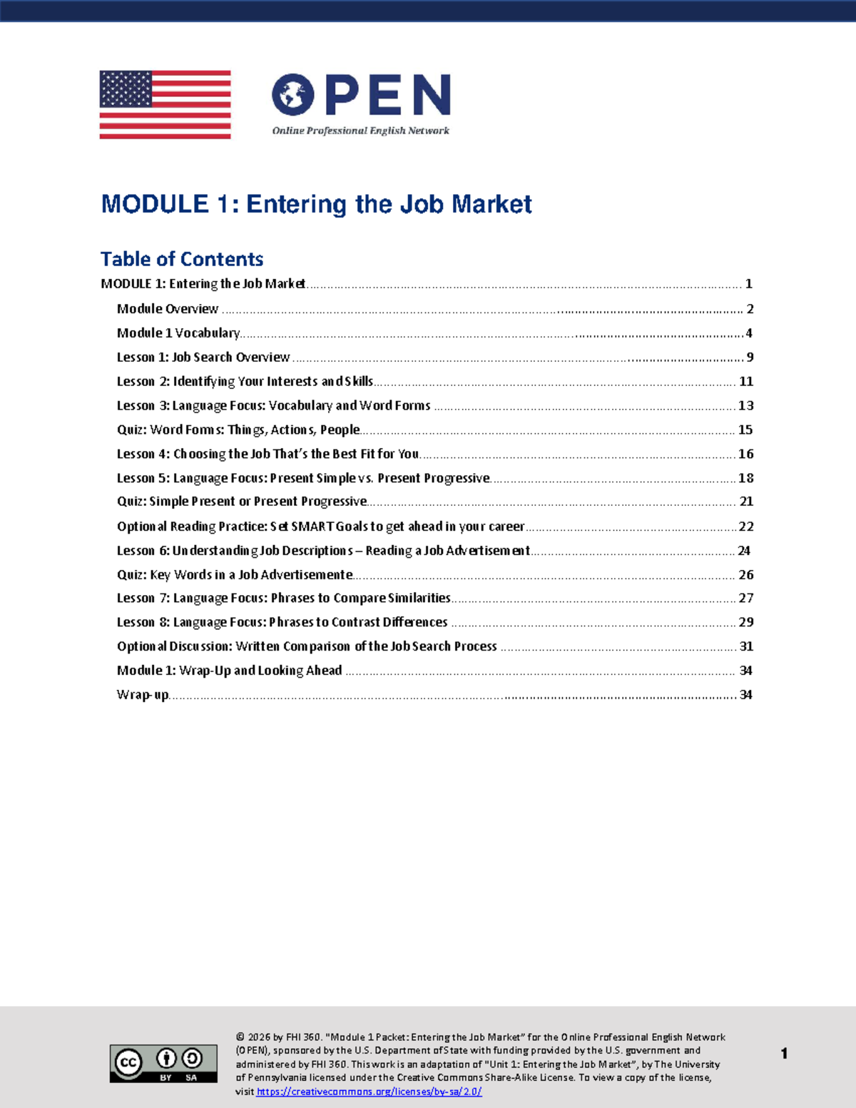 ECD 101: Module 1 - Entering the Job Market Overview and Lessons - Studocu