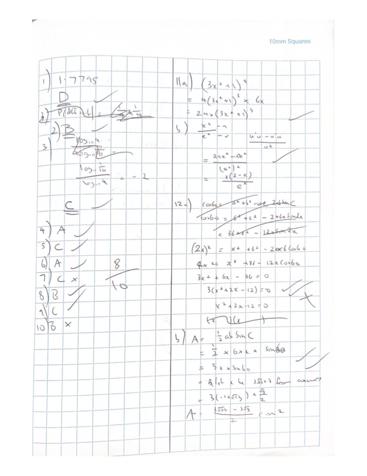10mm Squares - I: Baulkum Trial Paper Solutions and Analysis - Studocu