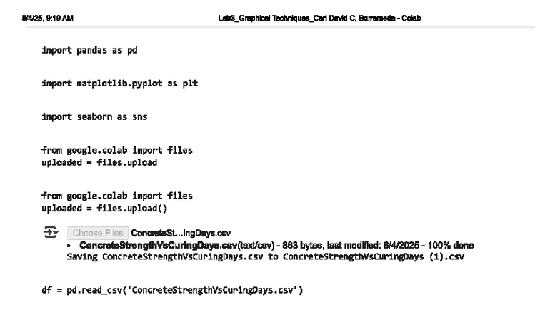 Lab3: Graphical Techniques on Concrete Strength Analysis - Studocu
