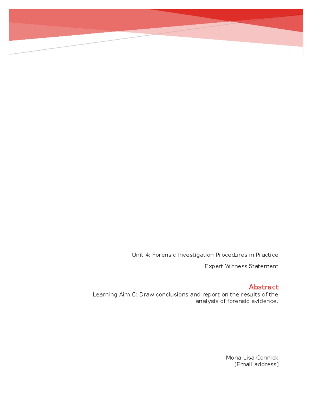 Forensic Investigation Procedures - Assignment 4C Report - Studocu