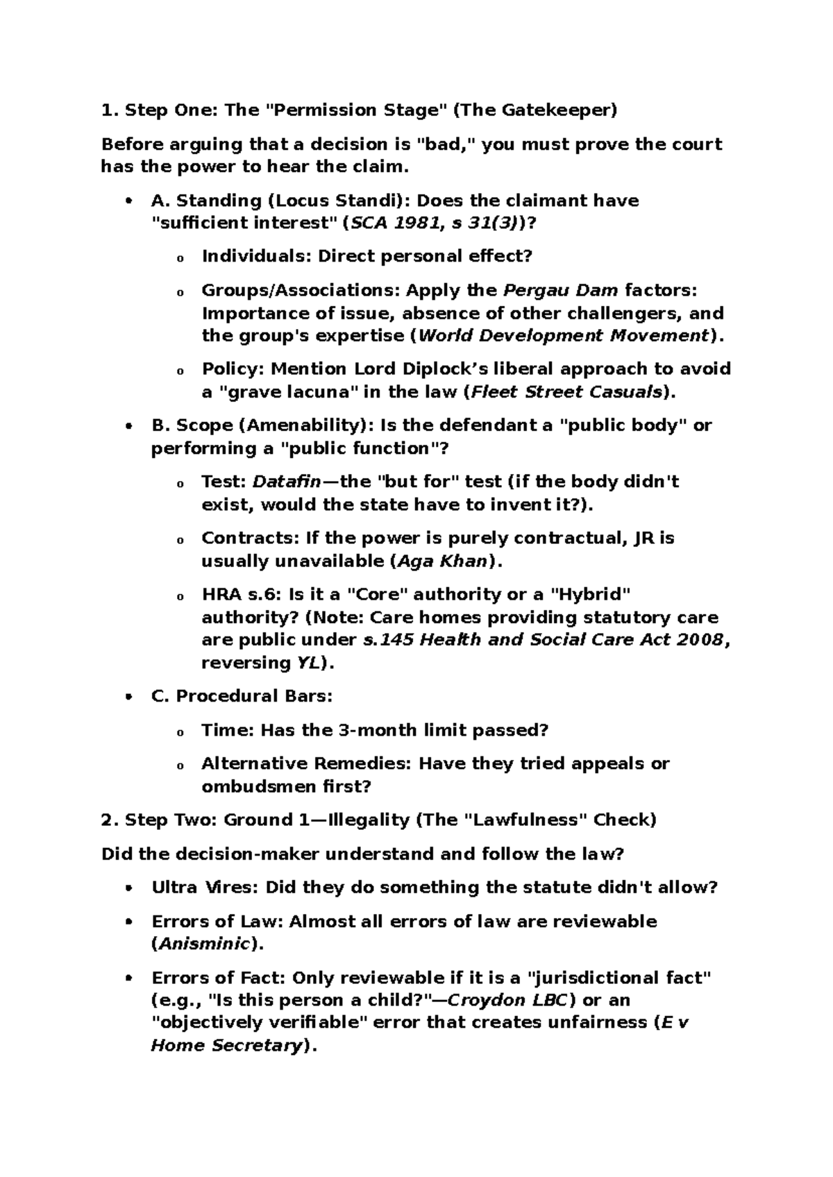 JR Step-by-Step Guide: Understanding Judicial Review Process - Studocu