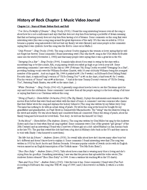 History of Rock Chapter 5 Music Video Journal - “Girl From the North ...
