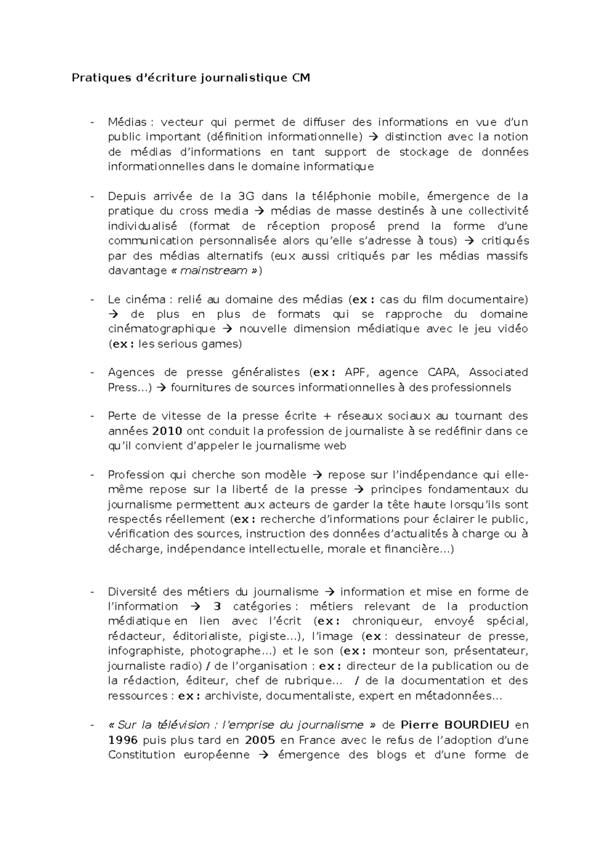 Pratiques d'écriture journalistique CM - Pratiques d’écriture ...