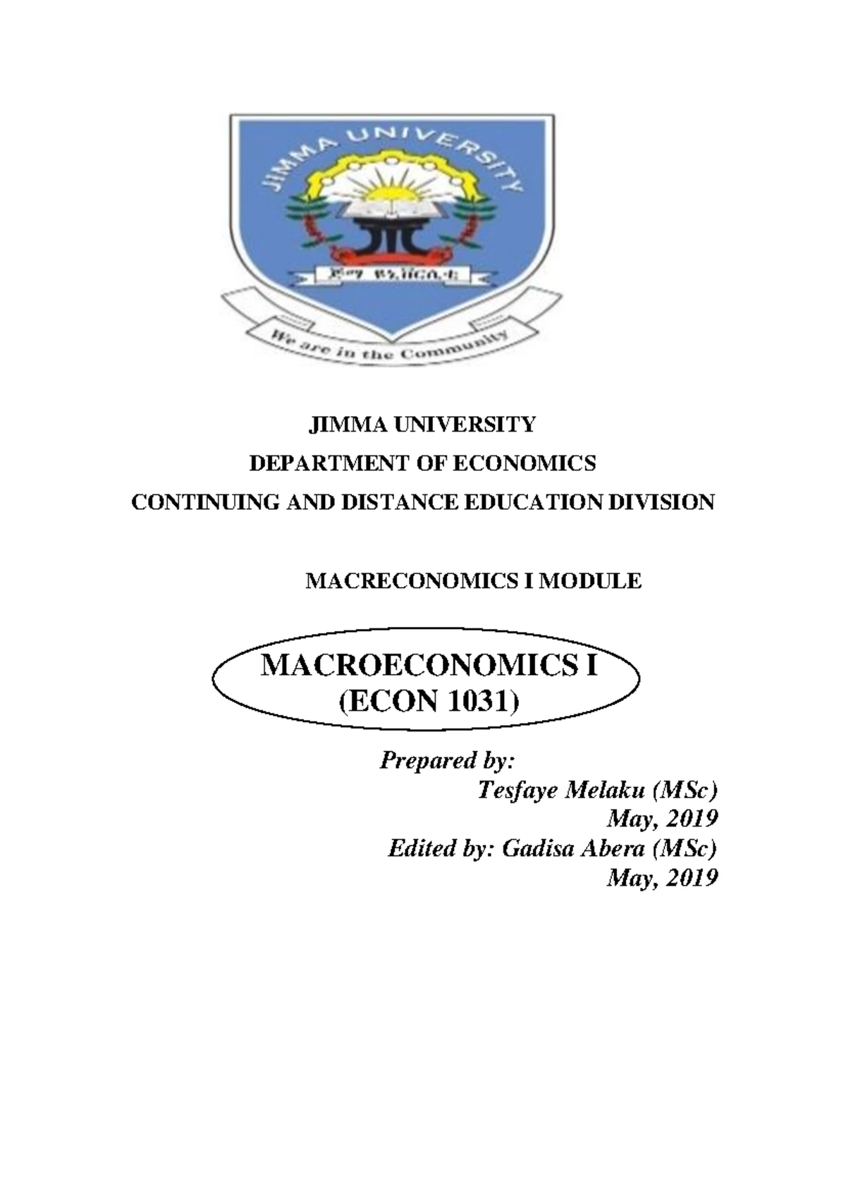 Economics Department Model Exam Questions & Answers (Final Exam) - Studocu