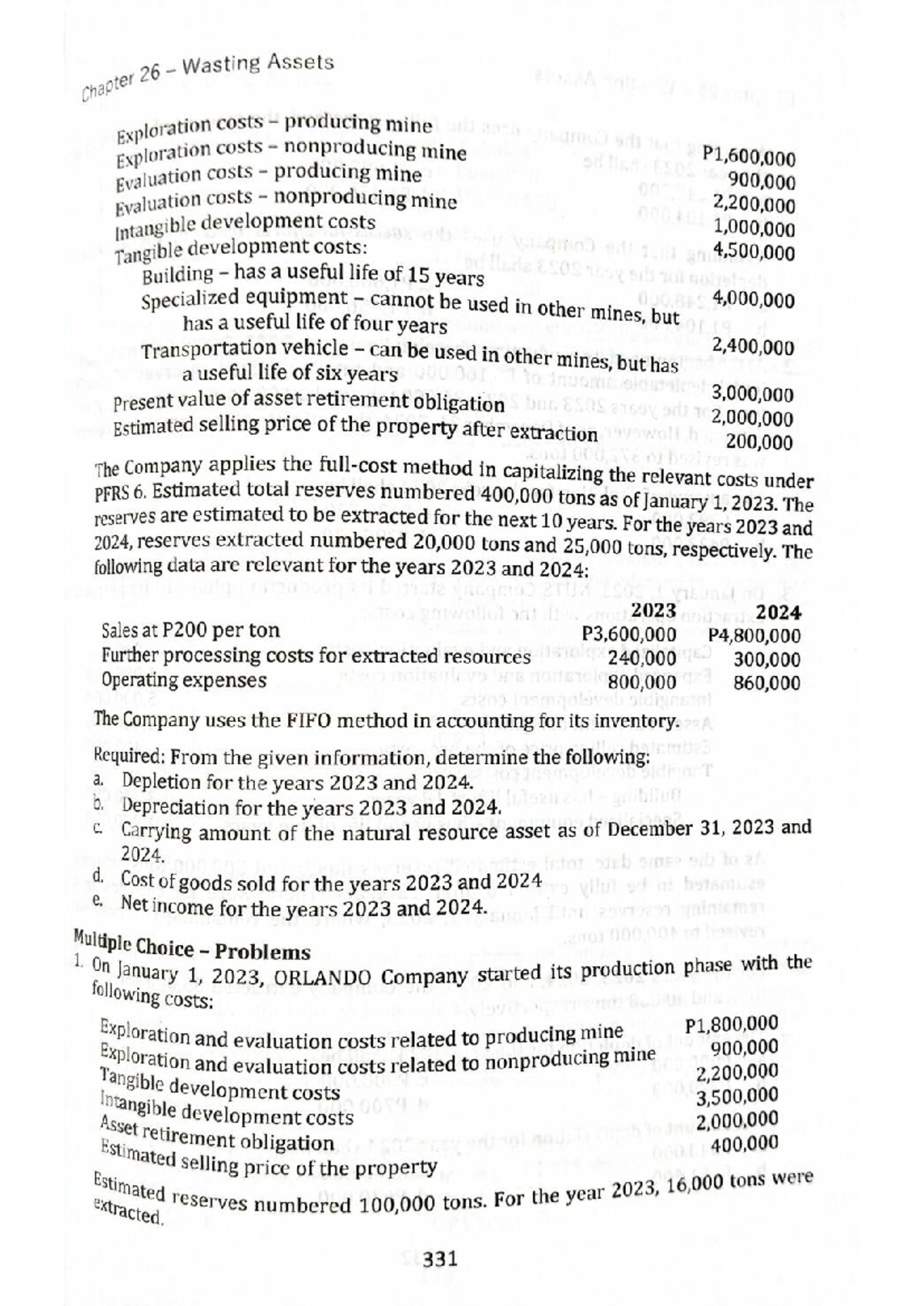 FAR 26 Wasting Assets: Exploration, Evaluation, and Depletion Costs ...