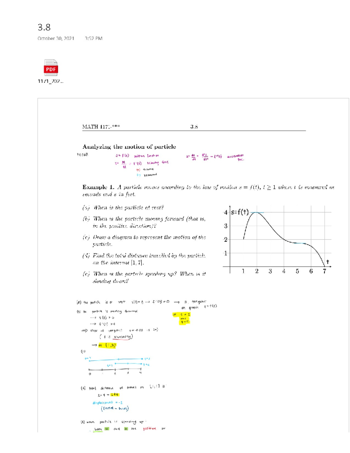 Calculus 1 Lecture Notes: Section 3.8 Overview - Studocu