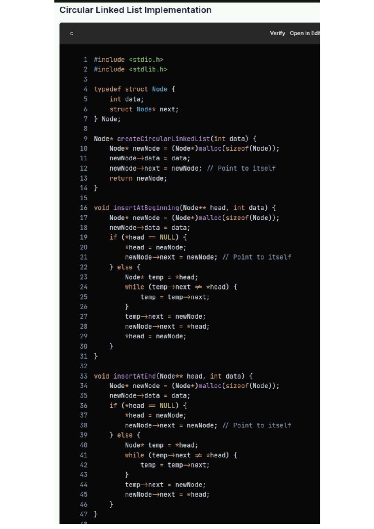 Circular and Doubly Linked List Implementation Guide - Studocu