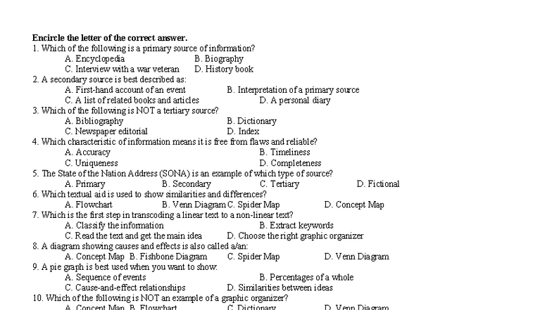 1Q English 10 Exam - Practice Questions and Answers - Studocu