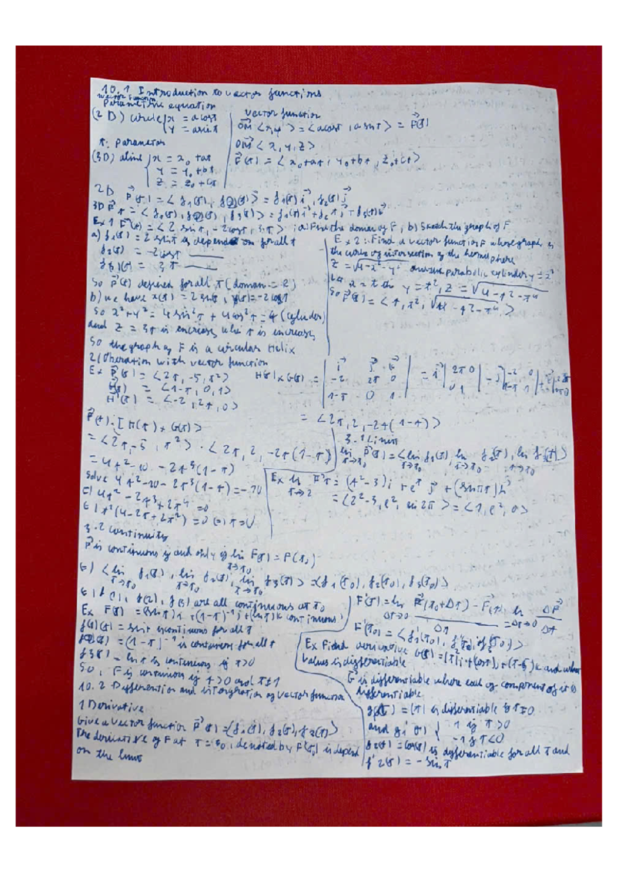 Vector Functions and Their Properties: A Study Guide for MATH 101 - Studocu