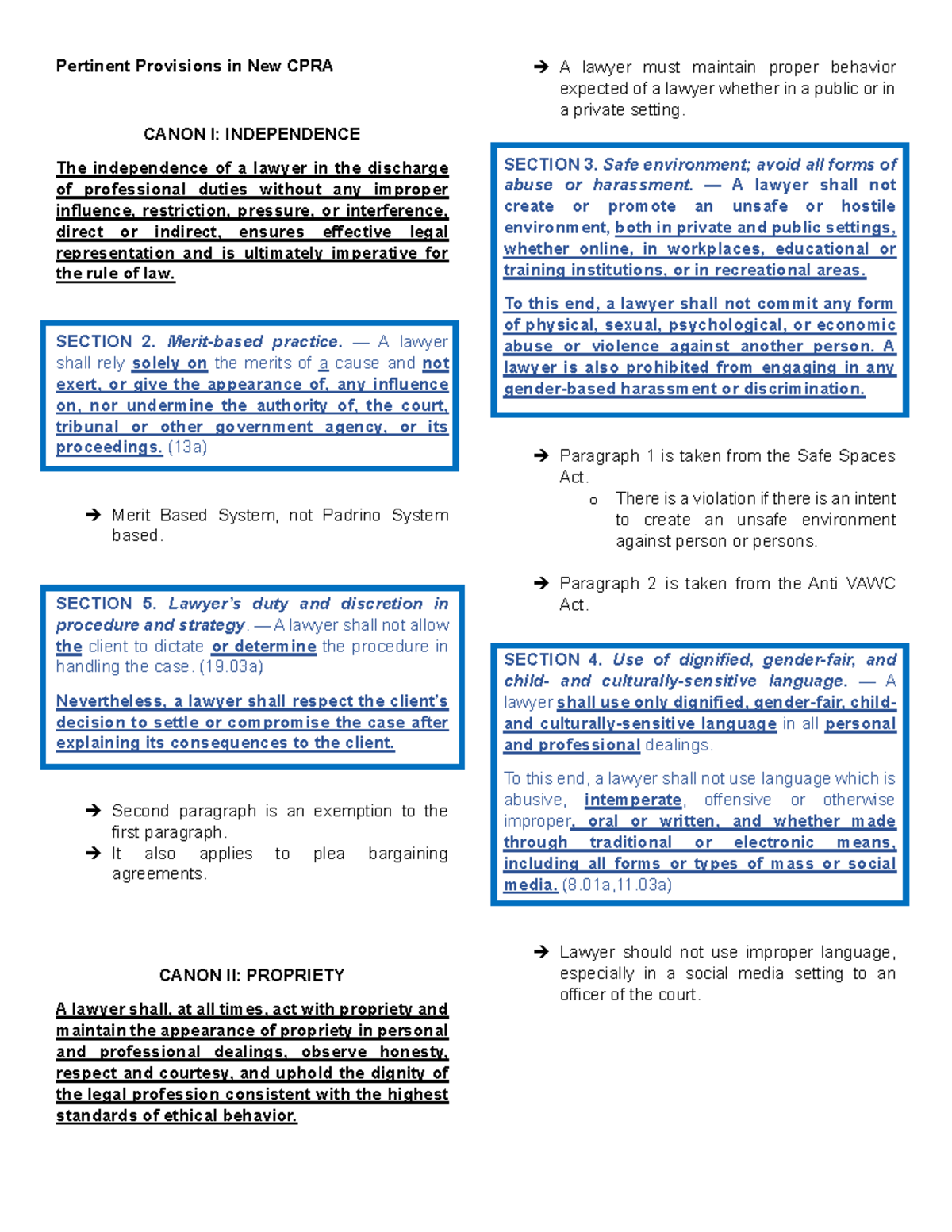 New CPRA Guidelines: Essential Provisions for Legal Professionals - Studocu
