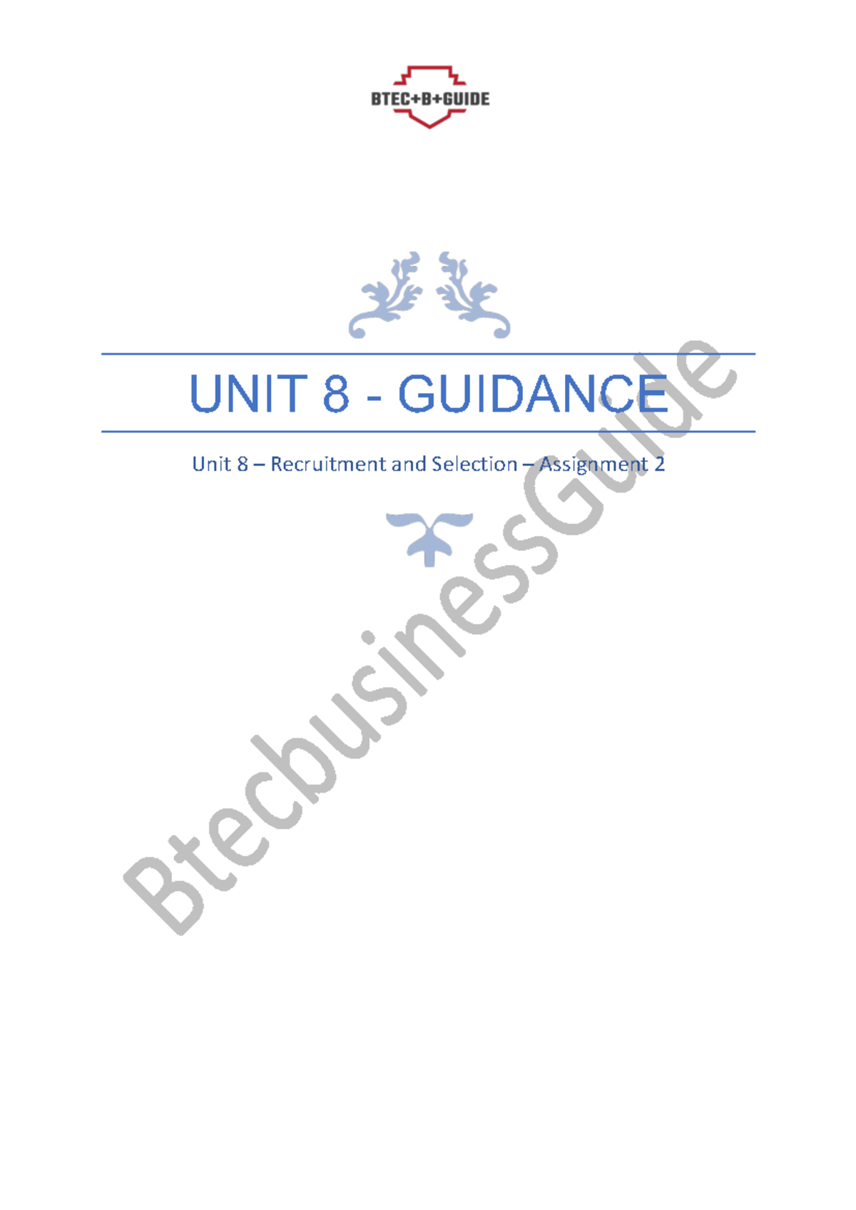 Unit 8 - Assignment 2 (LAB & LAC) - Recruitment & Selection Process ...