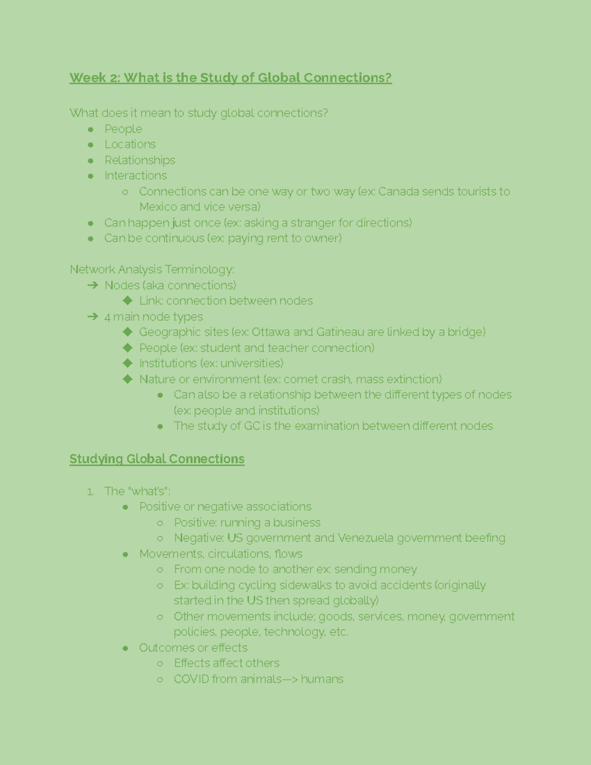Global Connections - Lecture Notes on GCs & Global Inequality - Studocu