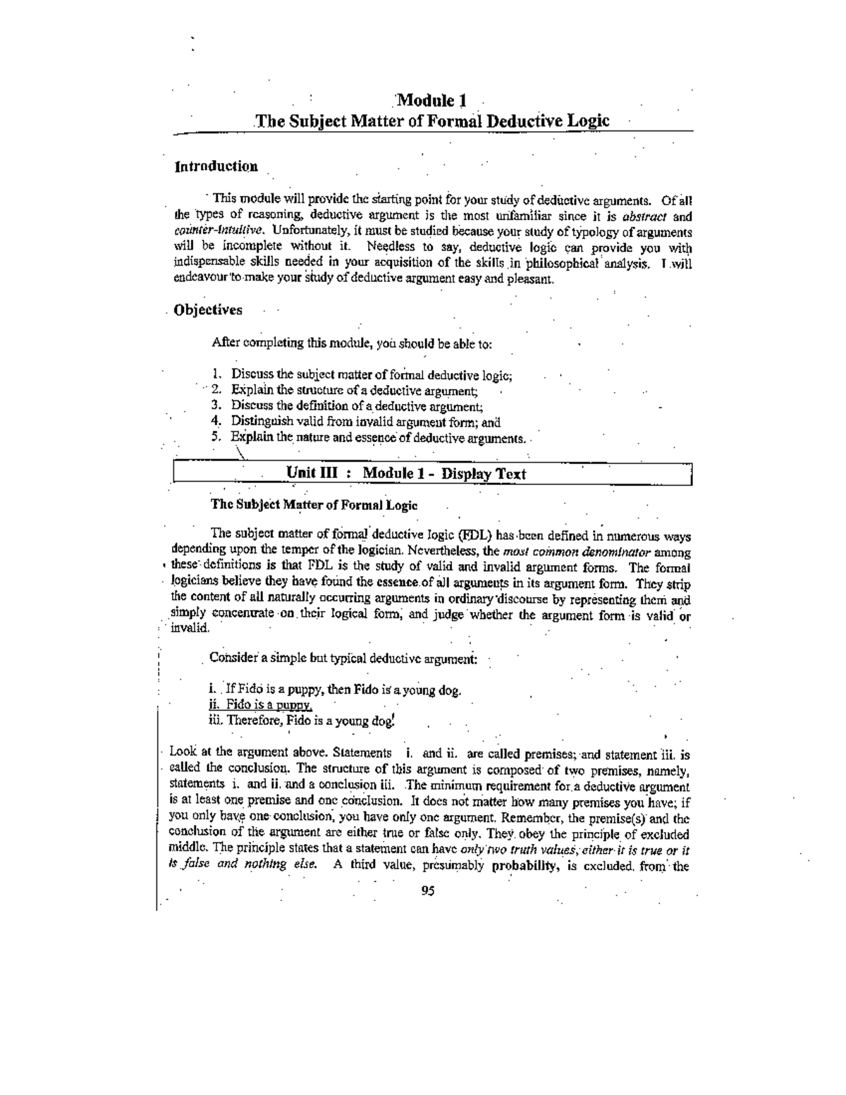 Final Exam Study Guide for Course XYZ 101: Deductive Logic Essentials ...