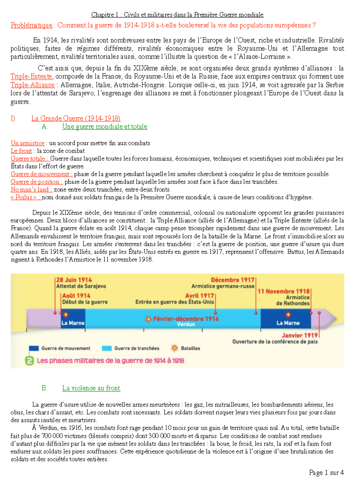 Chapitre 1 : Civils et Militaires dans la Première Guerre Mondiale ...