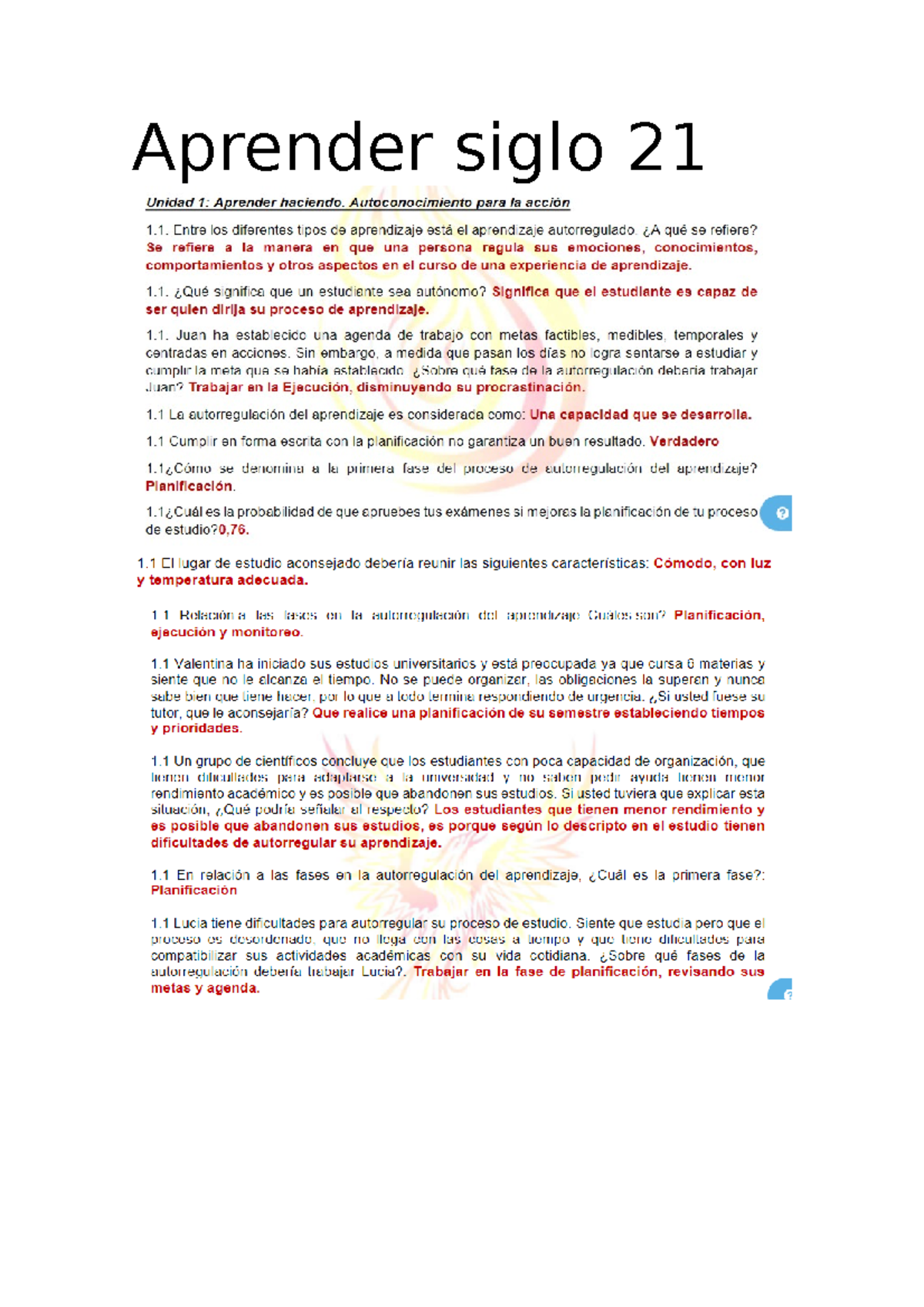 Aprender siglo 21 parcial 1 - Aprender en el siglo 21 - Siglo 21 - Studocu