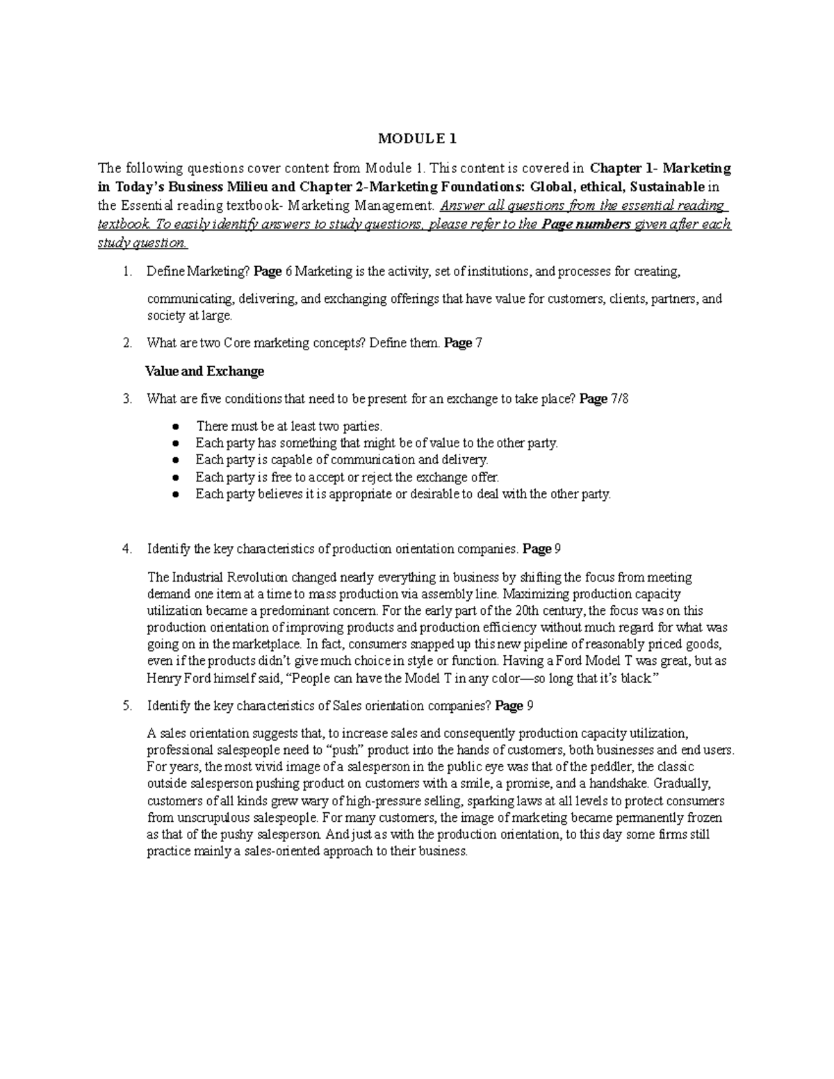 D174 Final Study Guide: Marketing Concepts from Modules 1 & 2 - Studocu