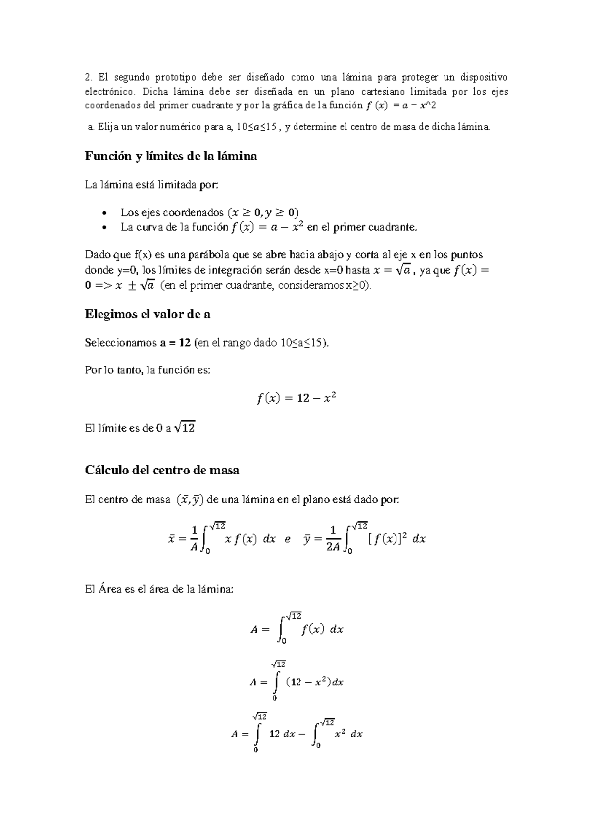 Prototipo 2 c - Parte del portafolio final de calculo 2 - 2. El segundo prototipo debe ser ...