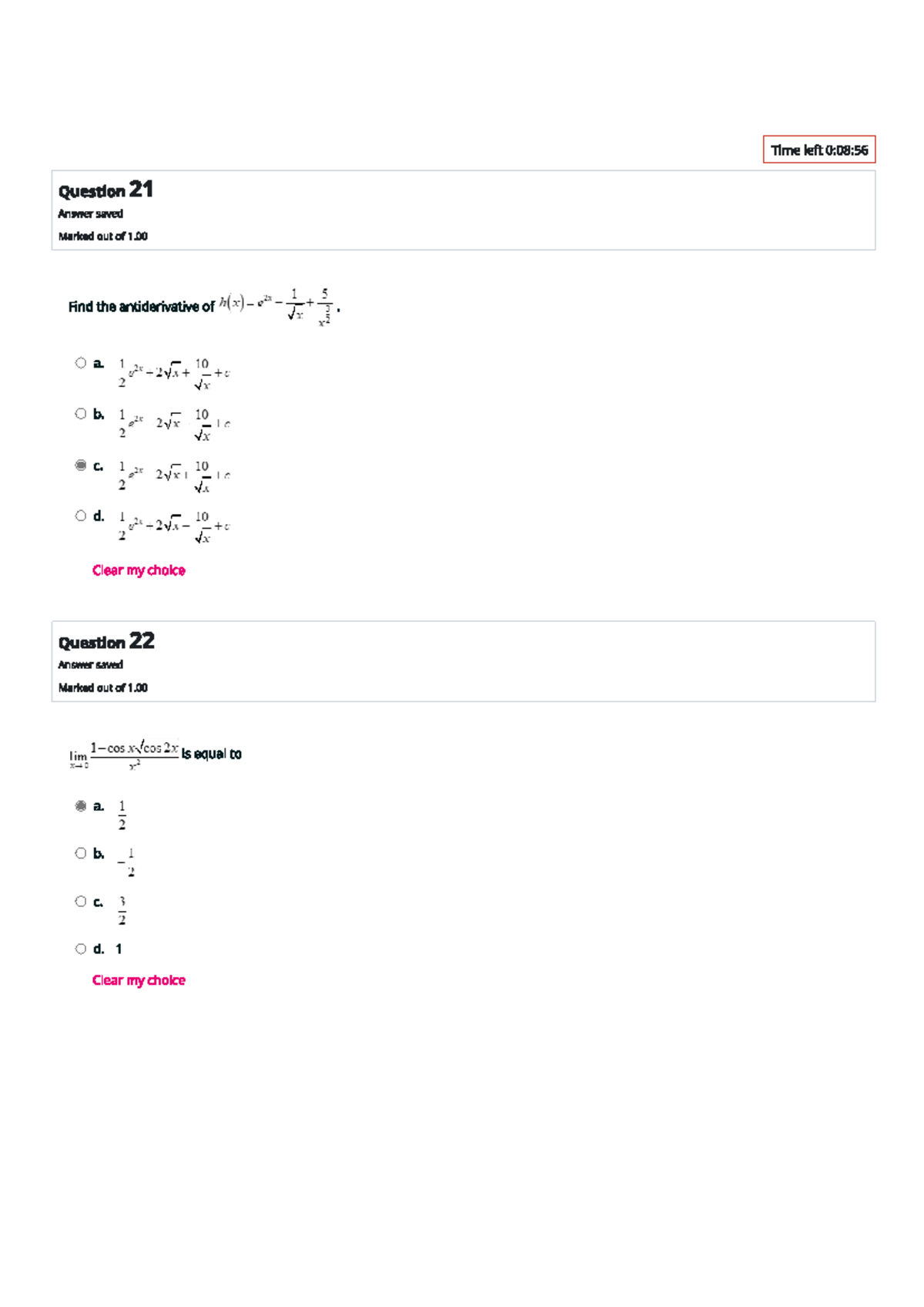 Math 1211 Final Exam Part 3: Antiderivatives & Calculus Concepts - Studocu