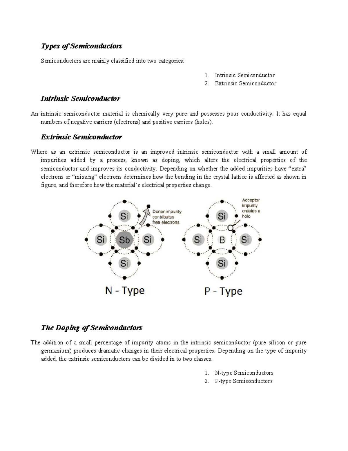 Types of Semiconductors: Intrinsic & Extrinsic Explained - Studocu