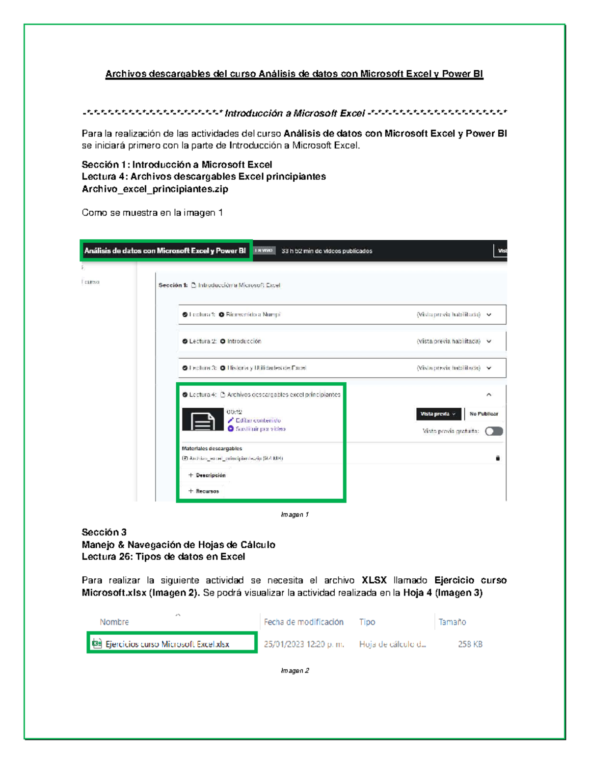 Archivos Descargables: Análisis de Datos con Excel y Power BI - Studocu
