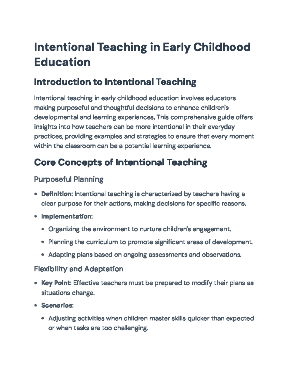 Early Childhood Ed. Guide: Intentional Teaching Strategies Explained ...