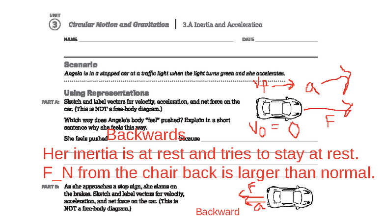 UNIT 3.A Circular Motion & Gravitation: Inertia & Acceleration Final - Studocu