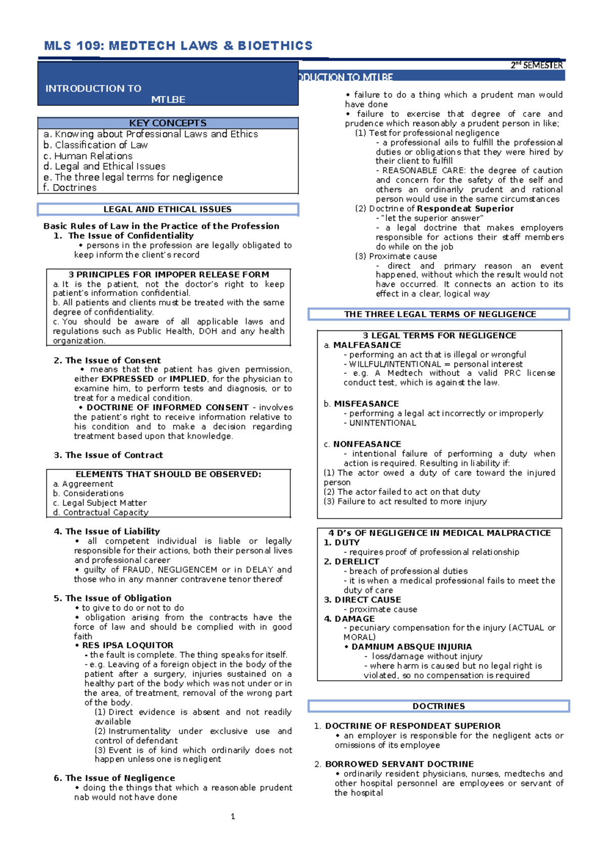 L2 - L3 - all about types of laws and other related to it - MLS 109 ...