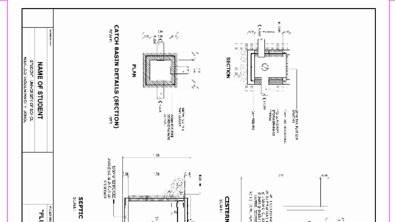 2.80 1.10 1.70 Sanitary Layout Plan & Cistern Tank Details - Studocu