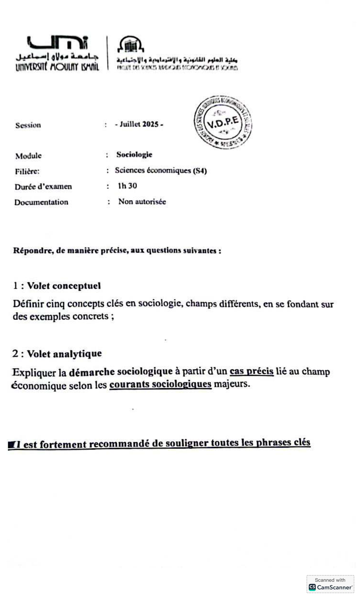 Sociologie S4: Concepts Clés et Démarche Analytique - Studocu