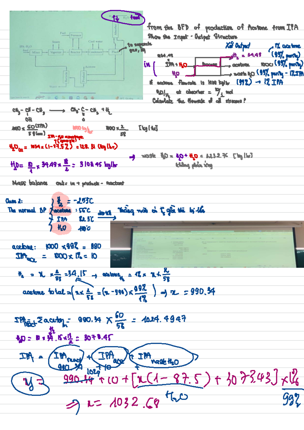 TKHT Flowrate bài giải problem for acetone and benzene production - Studocu