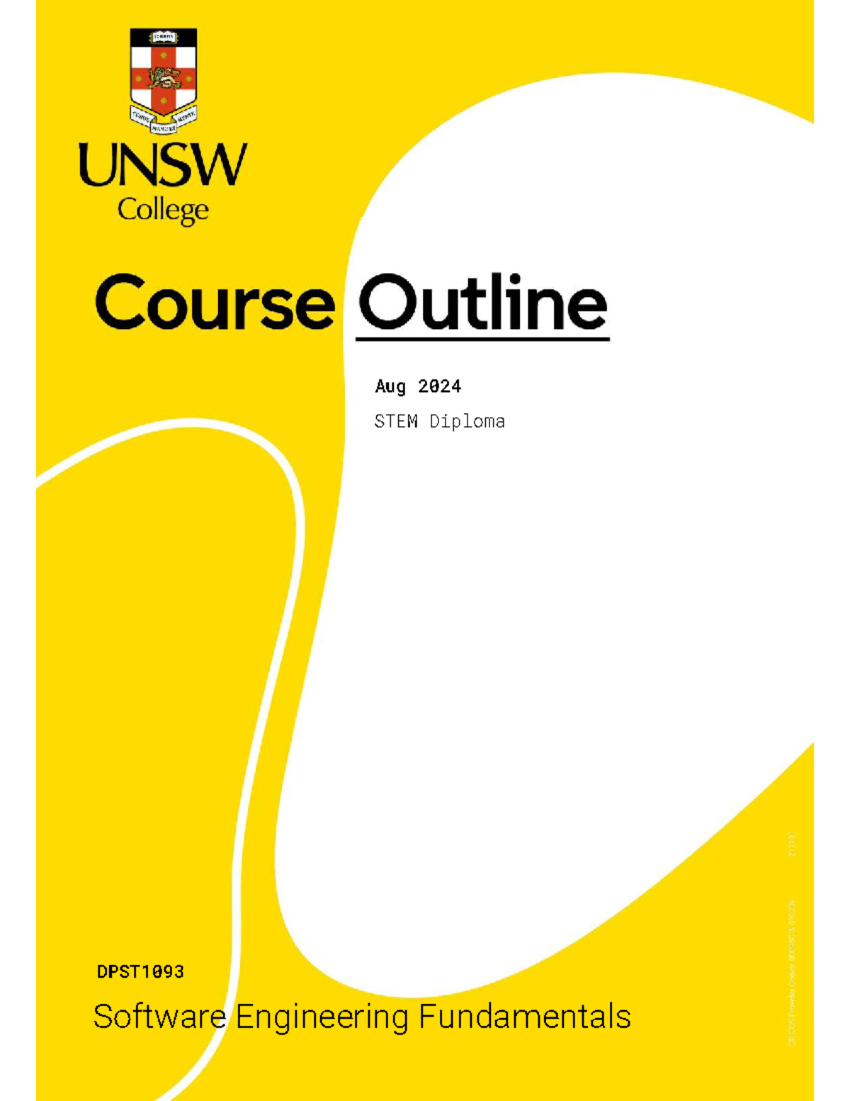Software Engineering Fundamentals Course Outline DPST1093 T3 2024 - Studocu