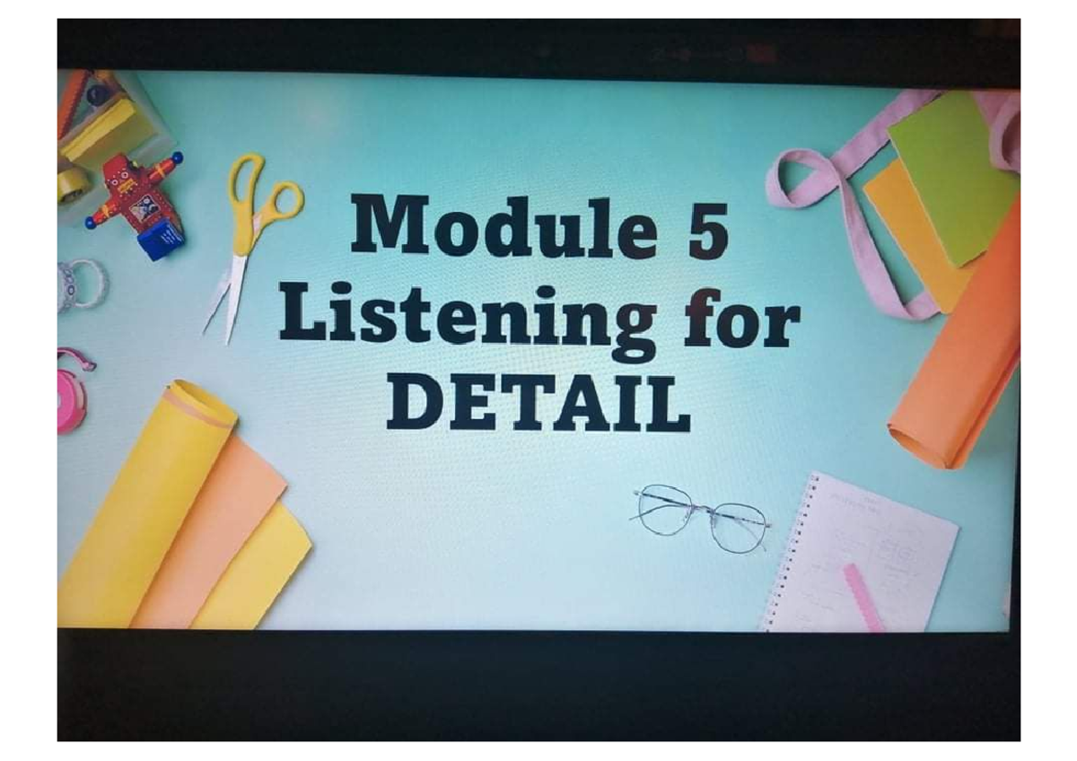 Listening to Details: A Study Guide for Effective Comprehension - Studocu