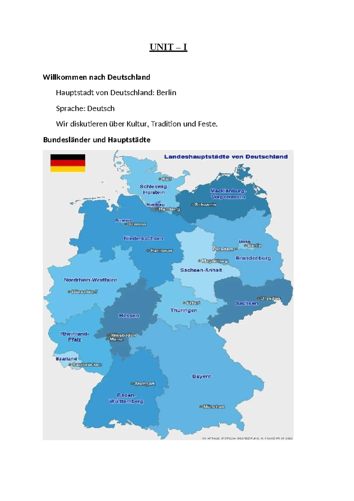 German Language Units 1-5: Greetings, Culture, and Vocabulary - Studocu