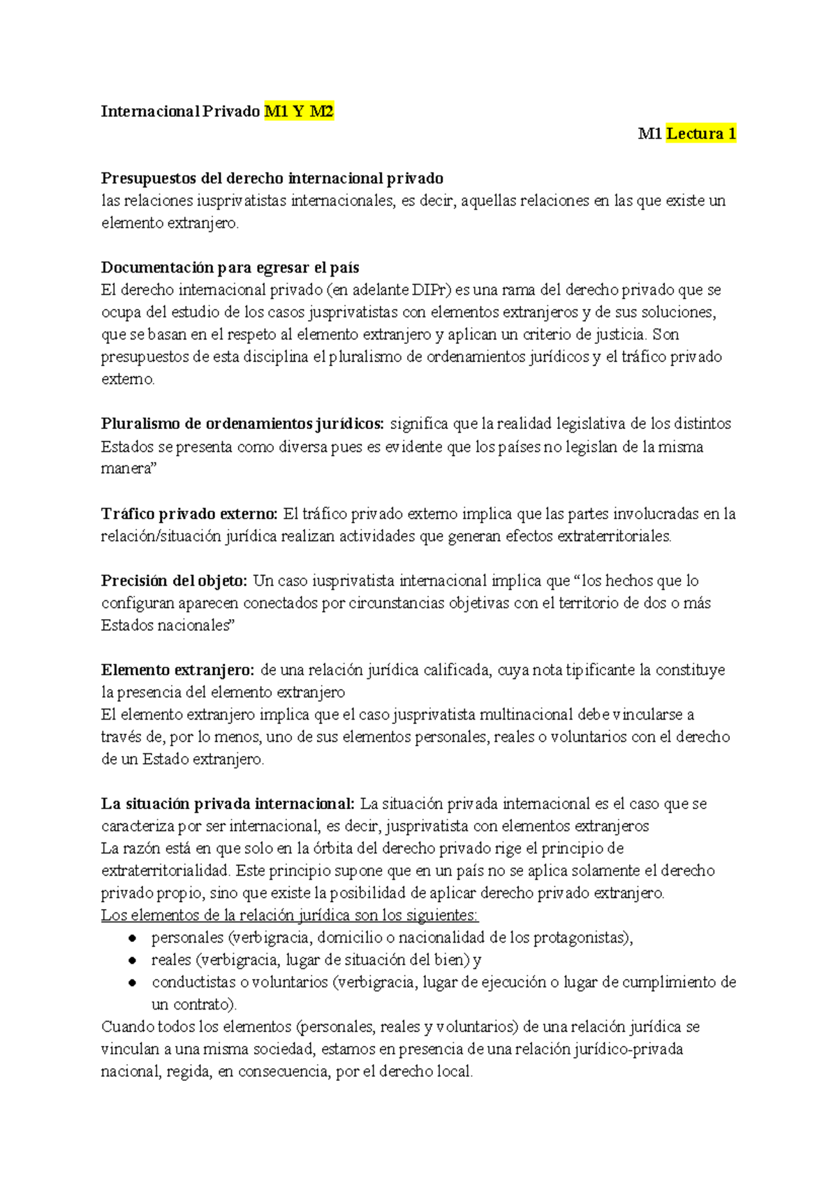 M1 Y M2 Internacional Privado: Fundamentos y Aplicaciones del DIPr ...