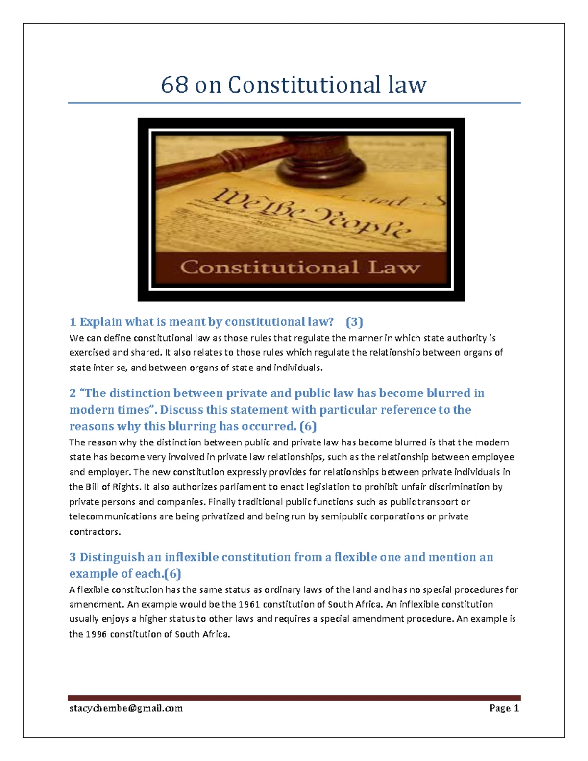 Chapter 9 Institutions for Constitutional Law - CHAPTER 9 INSTITUTIONS ...