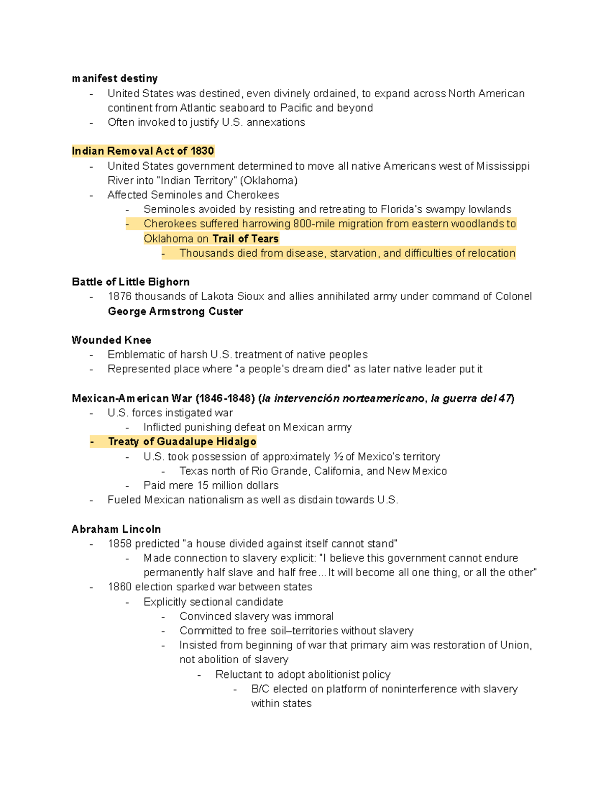 AP World - Unit 3 Review: Manifest Destiny and Latin American Politics ...