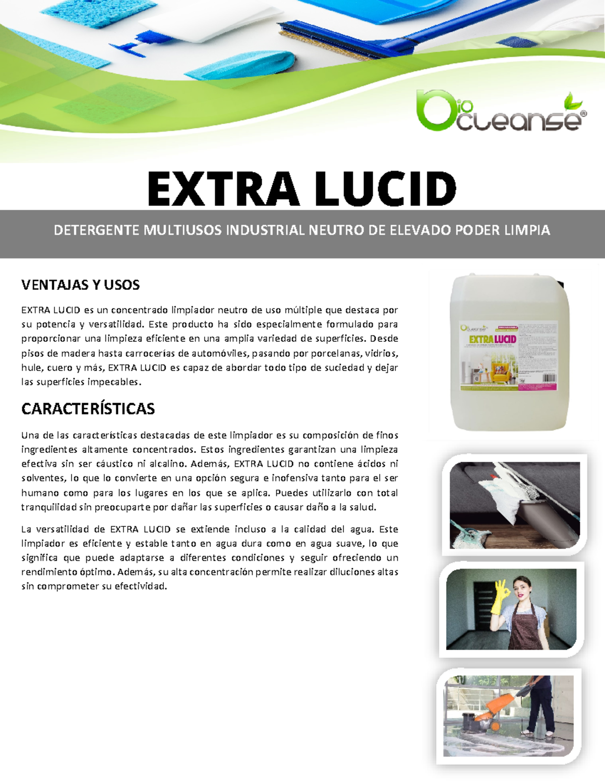 Detalles del Producto: Extra Lúcido Detergente Multiusos Industrial ...