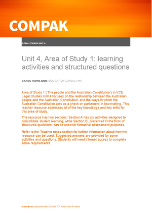 Vce legal studies study design - V I C T O R I A N C U R R I C U L U M ...