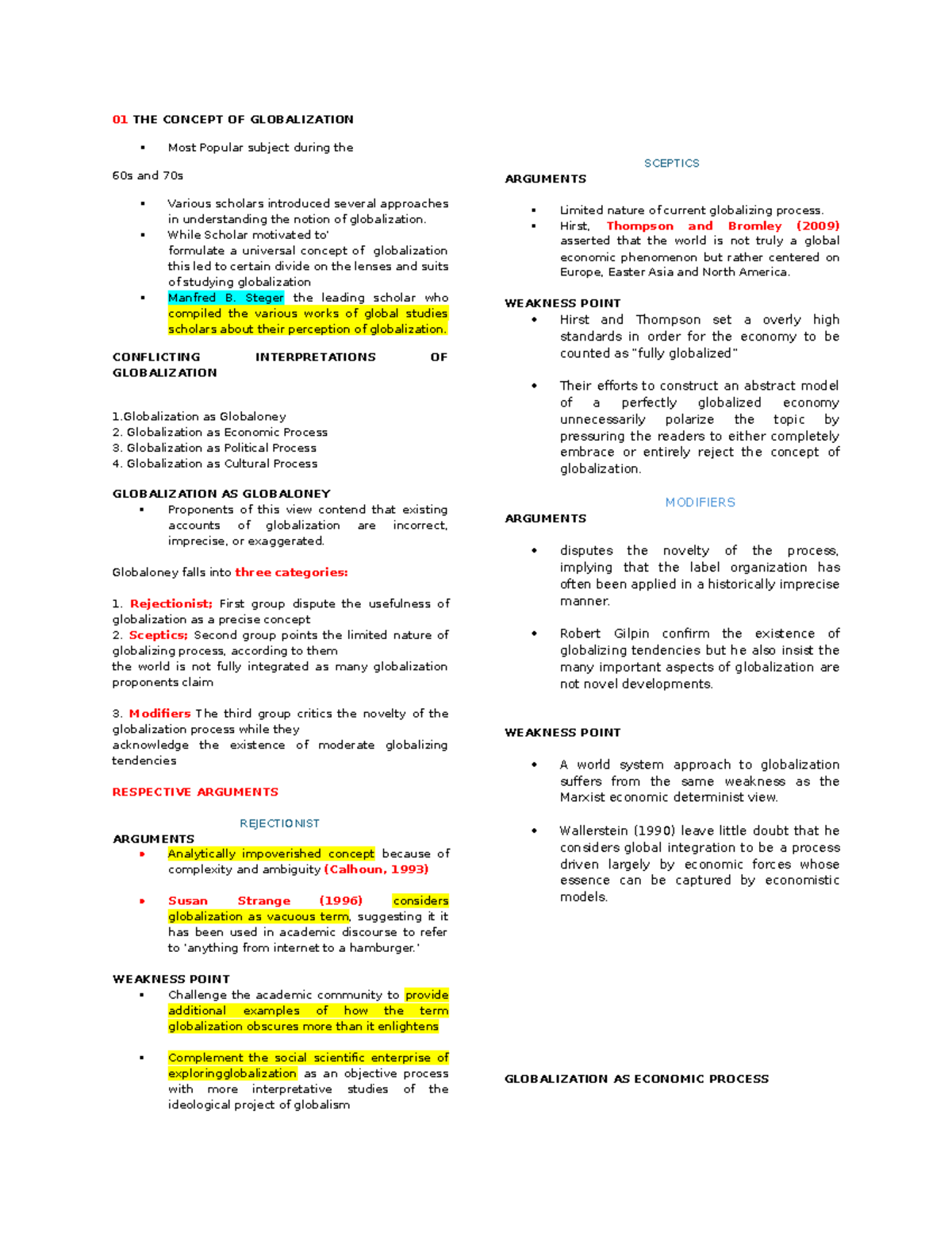Contemp-1-7: Understanding Globalization and Its Diverse Perspectives - Studocu