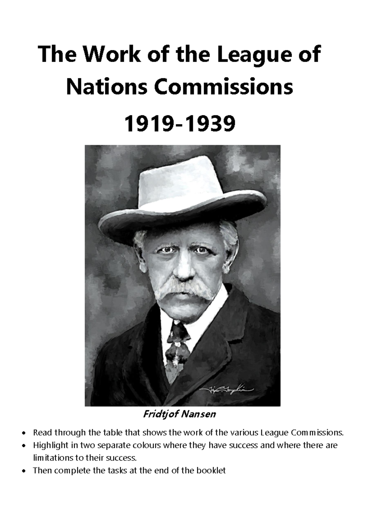 League of Nations Commissions: Successes and Limitations Analysis ...