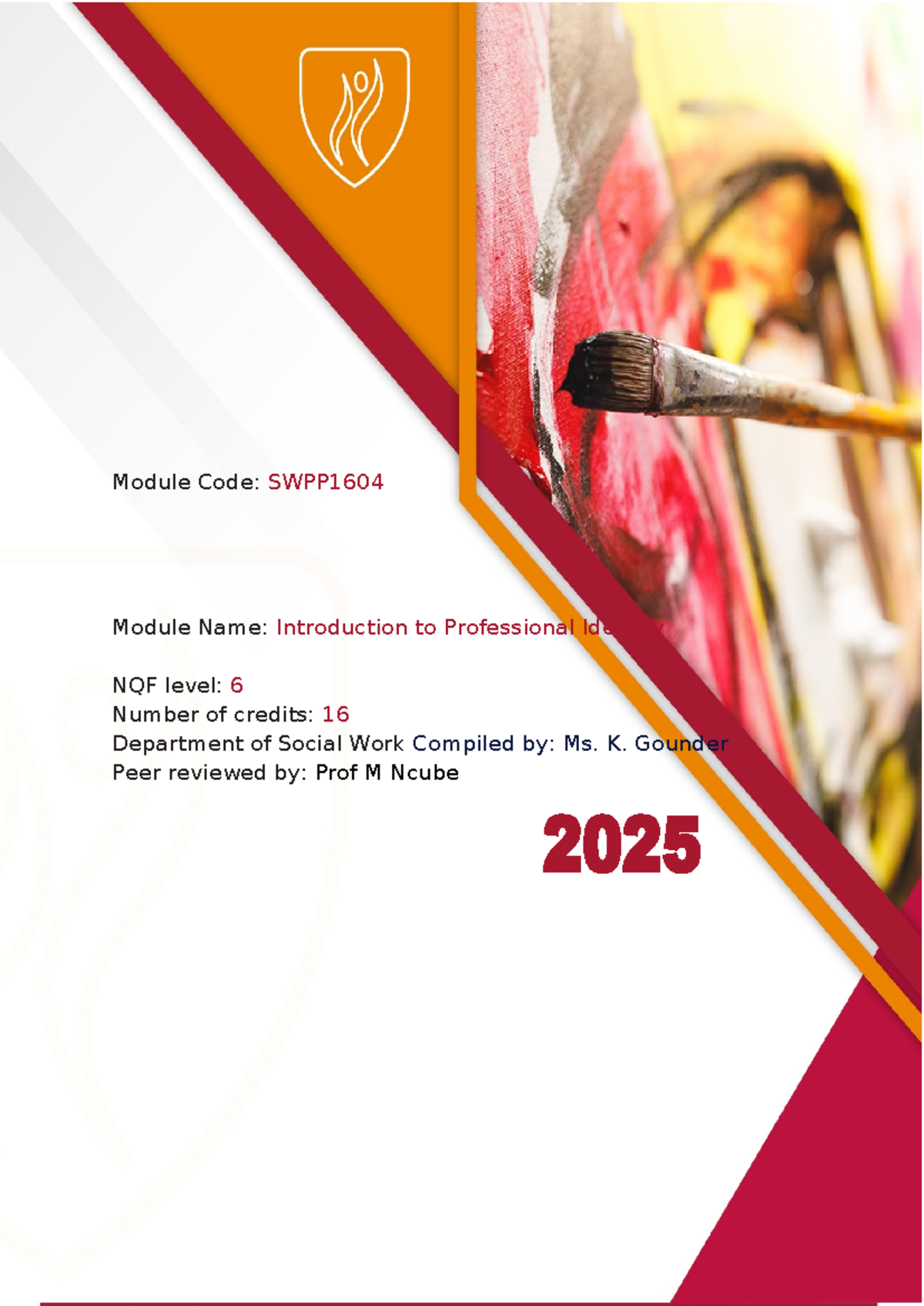 2025 Study Guide: Introduction to Professional Practice (SWPP1604 ...