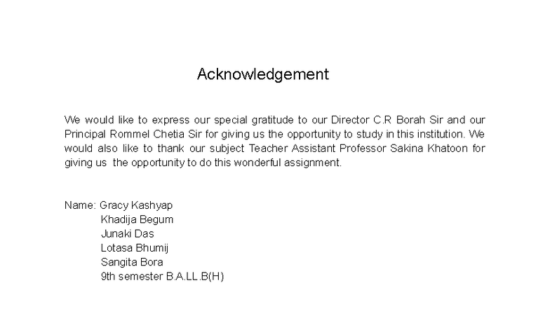 Ackno - Hjjgjhfjjvfkkfcn - Acknowledgement We would like to express our ...