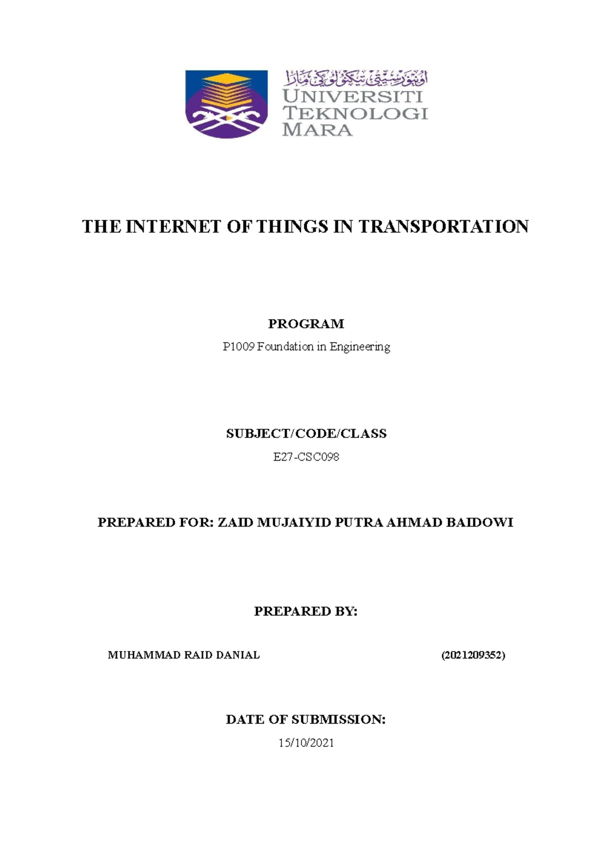 CSC098 Case Study Individual Assignment 2022 2023 - CSC 098 Foundation Computing 1 Semester 1 ...