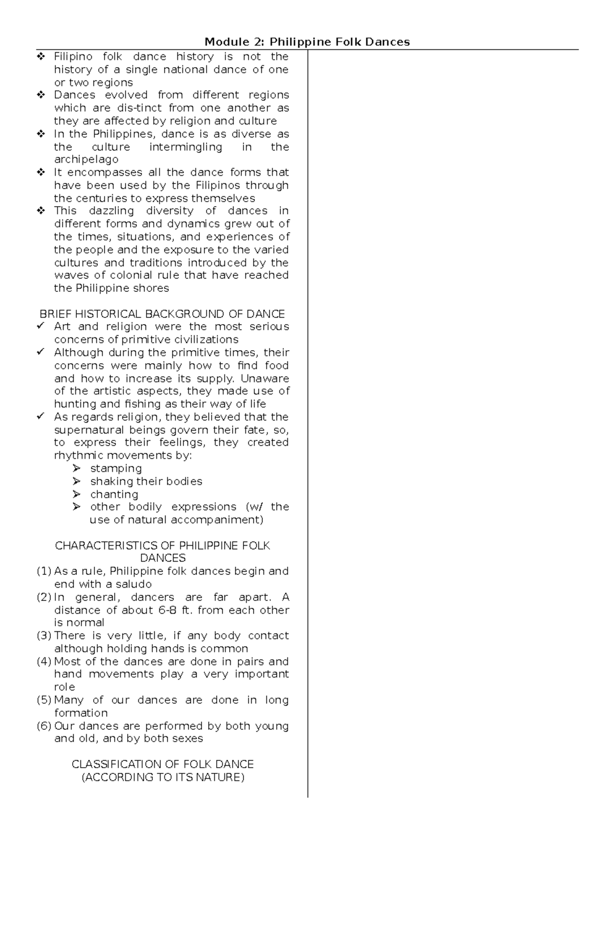 PE3 Module 2 - Philippine Folk Dances: History, Characteristics, and ...