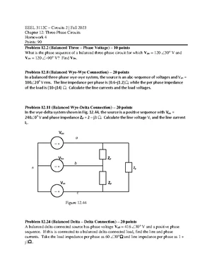 EEEL 3112C - Circuits 2: Solutions for Homework 4 (Fall 2023) - Studocu