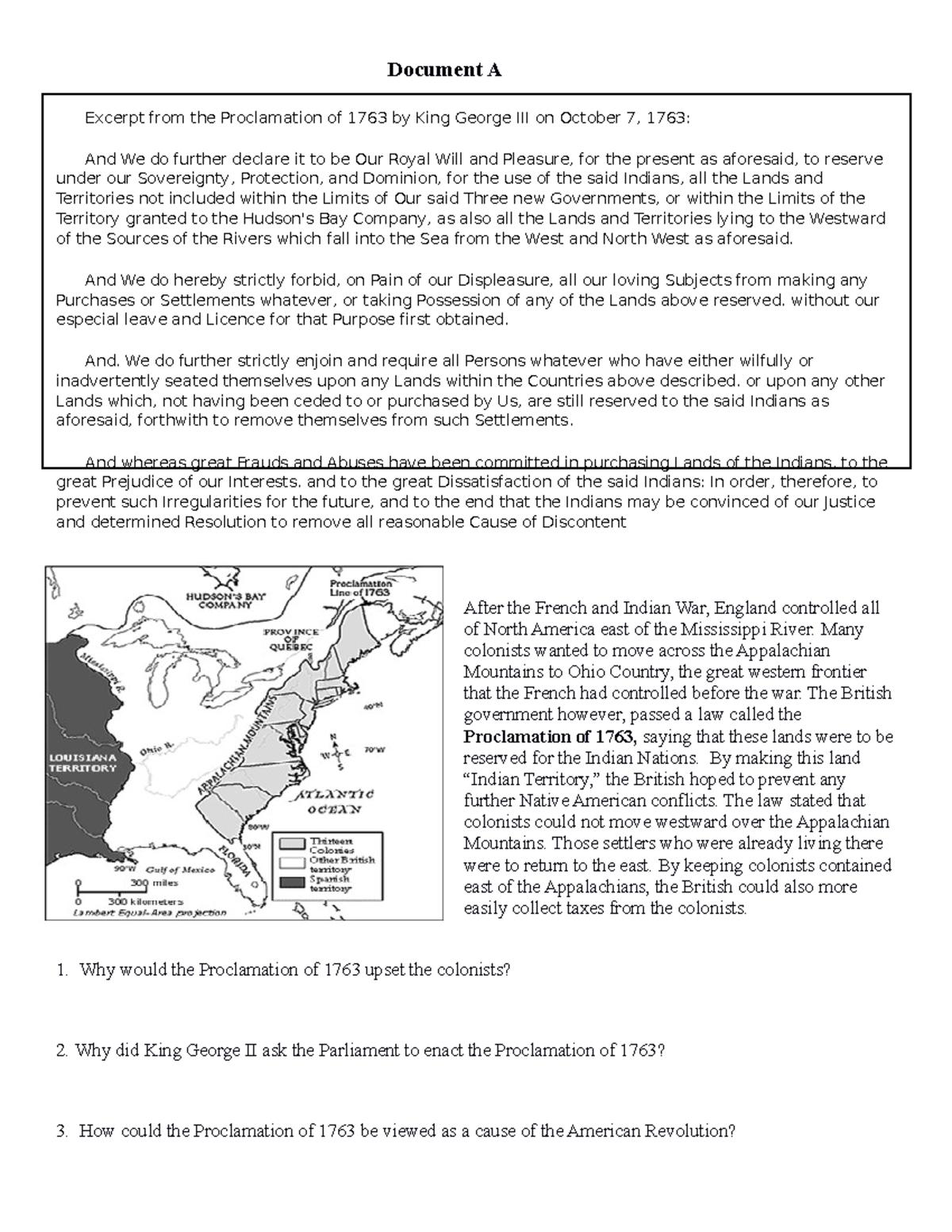 Dbq: Causes of the American Revolution - Document Analysis - Studocu
