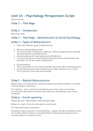 [Solved] An evaluation of the application of two perspectives ...