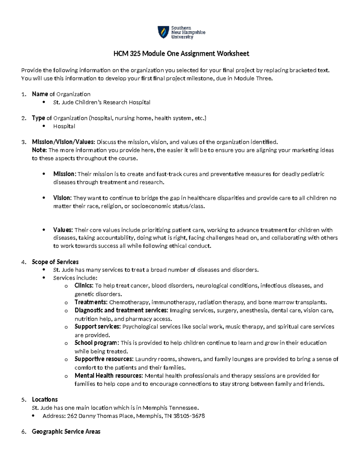 HCM 325 1-2 Assignment - HCM 325 Module One Assignment Worksheet ...