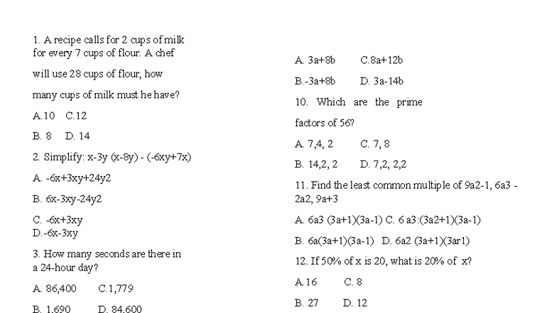LET GEN ED MATH - Practice Problems and Solutions - Studocu